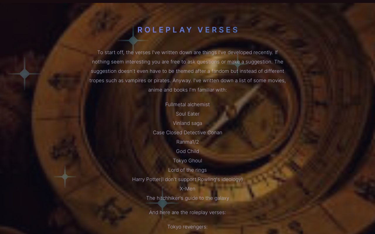 Roleplay verses